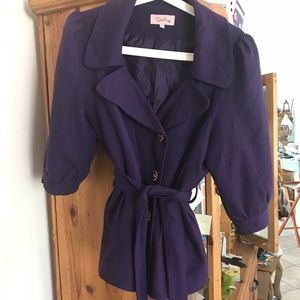 Darling | Jackets & Coats | Cropped Purple Jacket By British Label ...